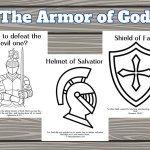 Armor of God Coloring Pages, Sunday School, Armor of God Craft, Sunday ...