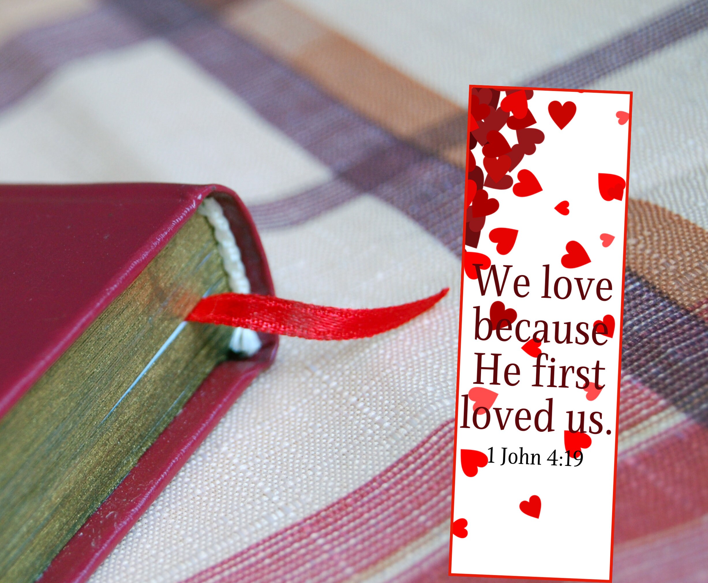 Love Bible Verse Digital Download Bookmarks, Valentine Bookmarks ...