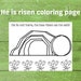 He is Risen Coloring Pages, Easter Sunday School Coloring Page, Easter ...