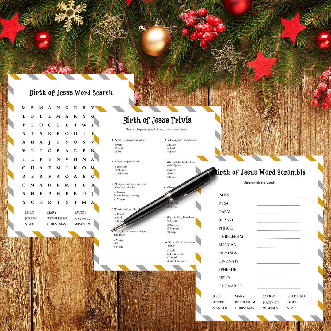 Christmas Bible Activity, Christmas Sunday School Printables, Christian ...
