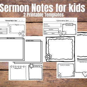 Sermon Notes for Kids, Sermon Notes for Boys, Sermon Notes for Girls ...