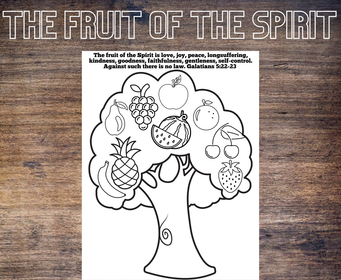 Galatians 5, Fruit of the Spirit Coloring Page, Sunday School Crafts ...