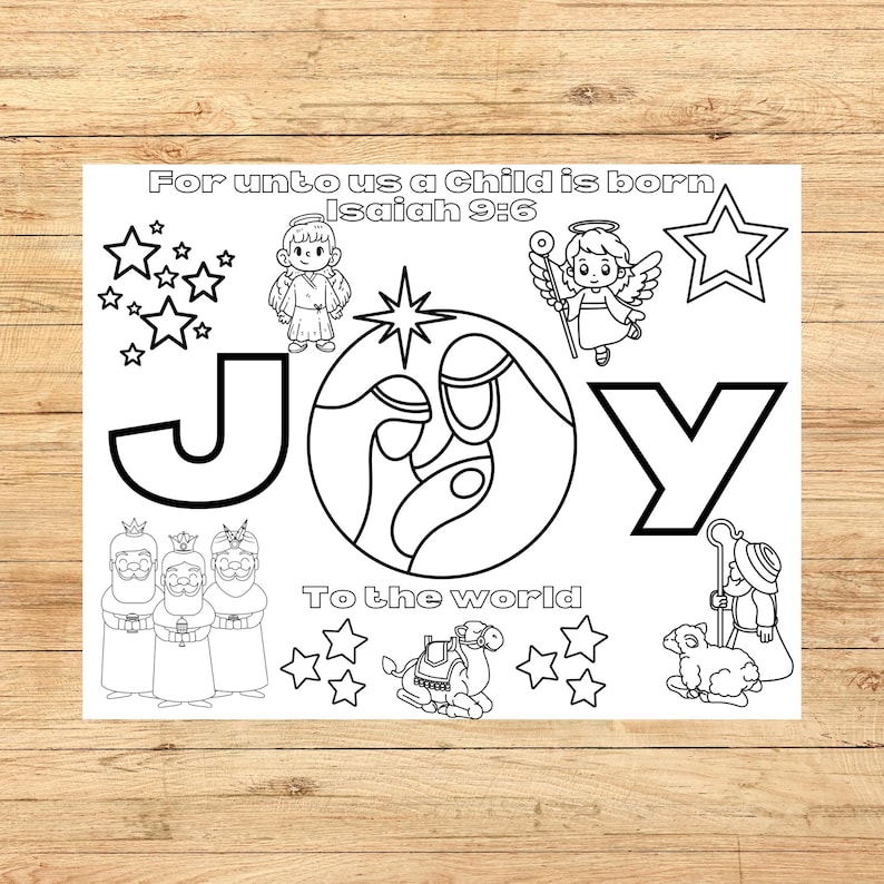 Birth of Jesus Activities, Nativity Placemat Activities, Christian ...