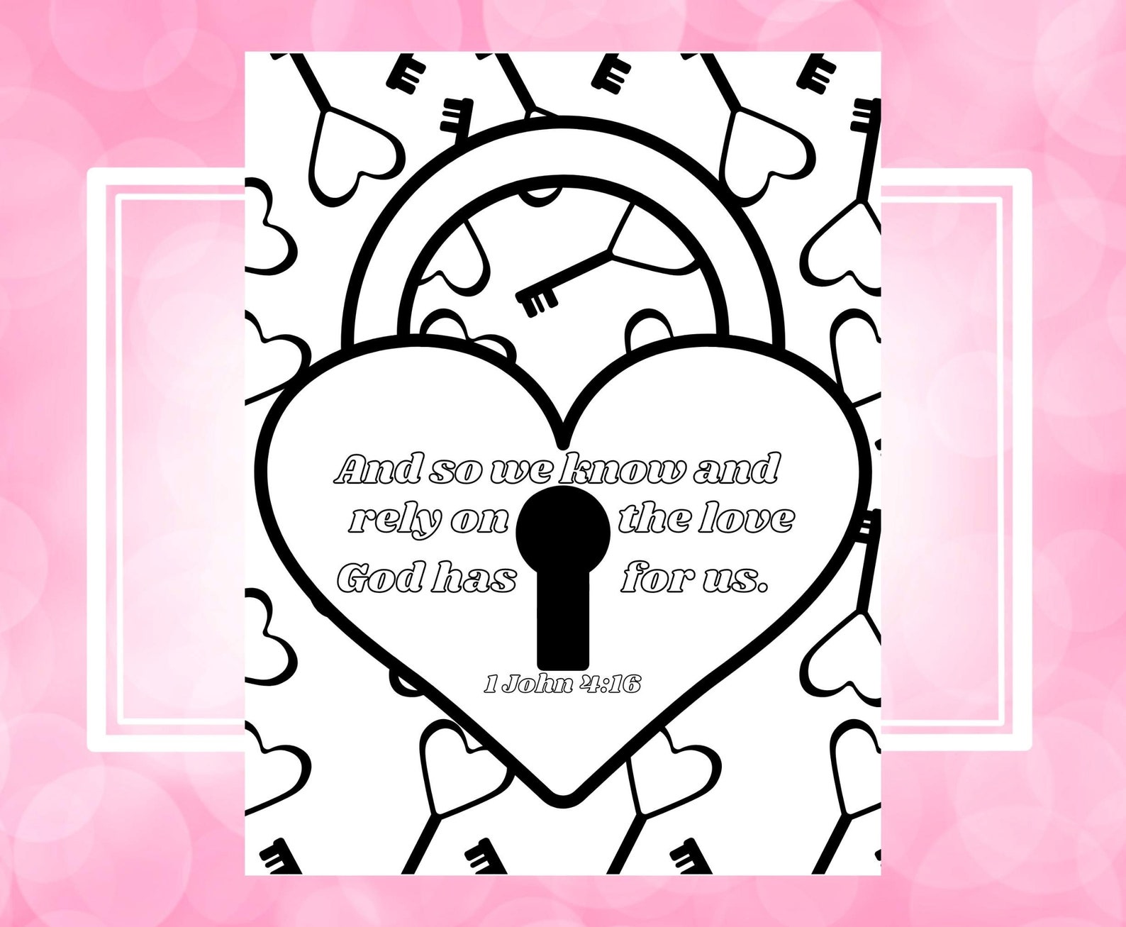 Love Bible Verse Coloring Pages Christian Coloring Pages - Etsy