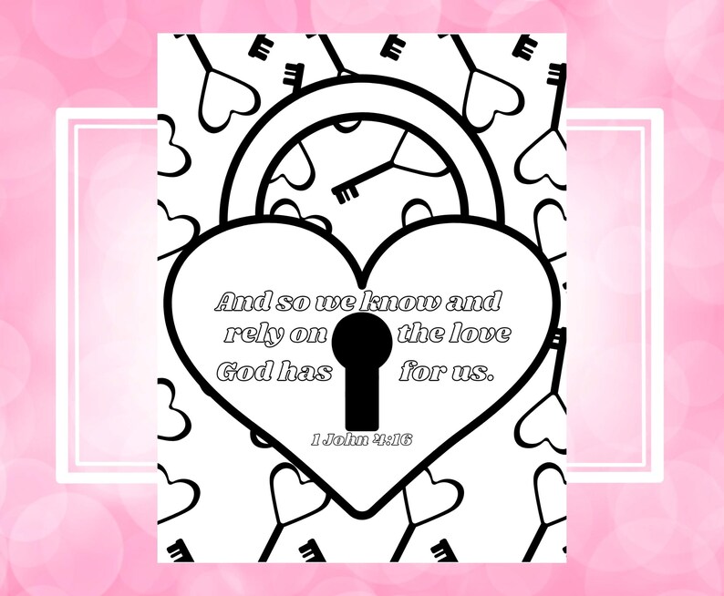 Love Bible Verse Coloring Pages Christian Coloring Pages - Etsy
