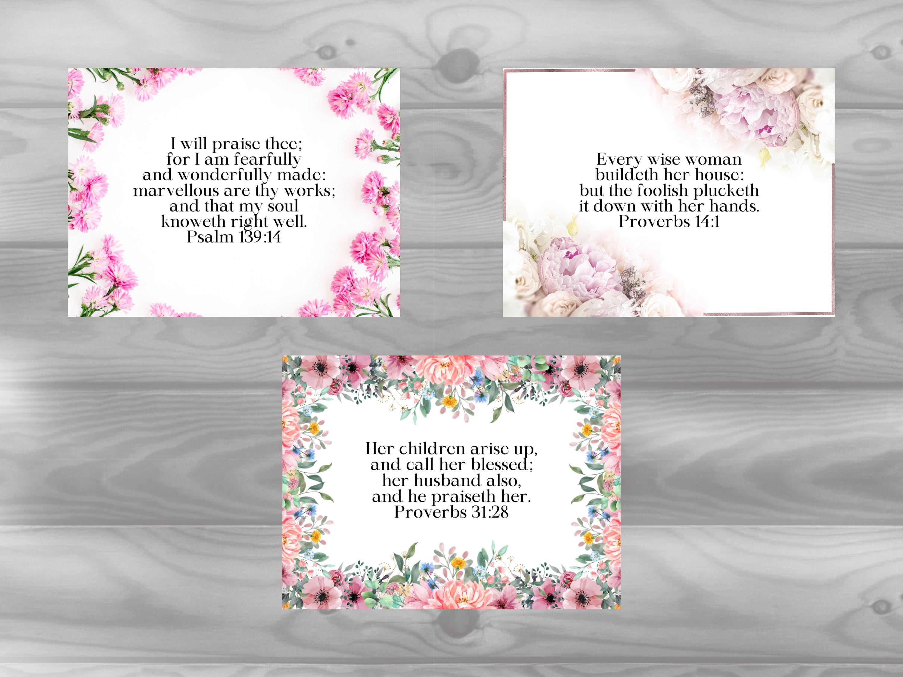 Digital Bible Verse Cards, Printable Scripture Cards for Mom, Mothers ...