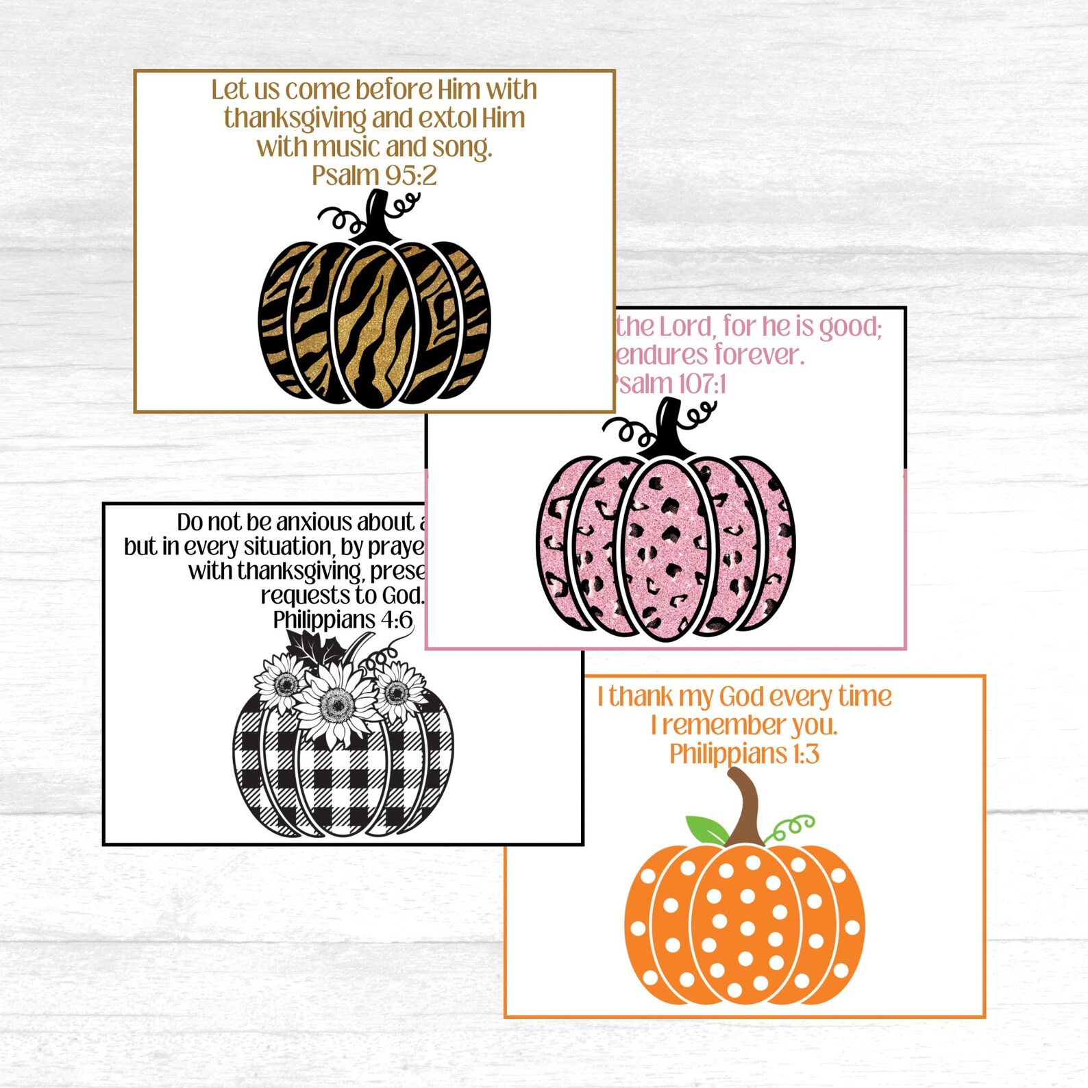 Thanksgiving Scripture Cards: NIV Bible Verse Printables (digital ...
