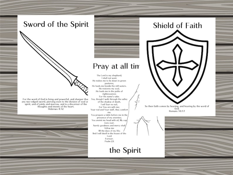 Armor of God Coloring Pages, Sunday School, Armor of God Craft, Sunday ...