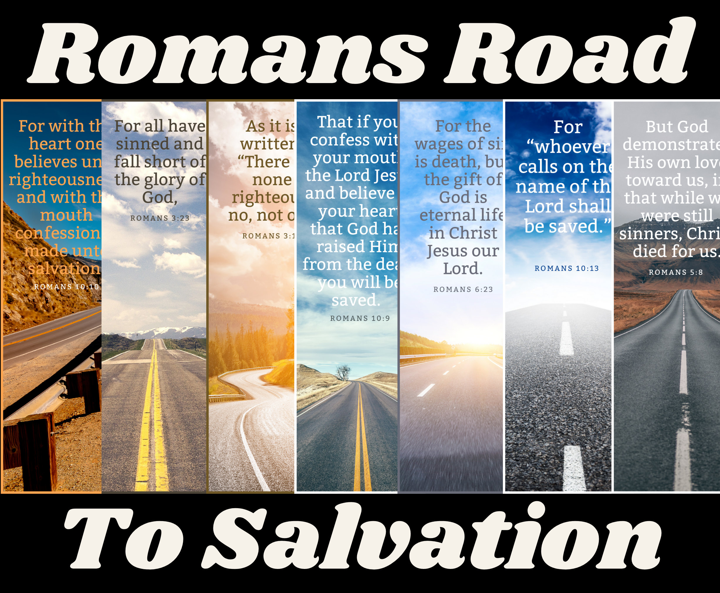 Romans Road Bookmark, Scripture Card, Romans Road Printable, Bible ...