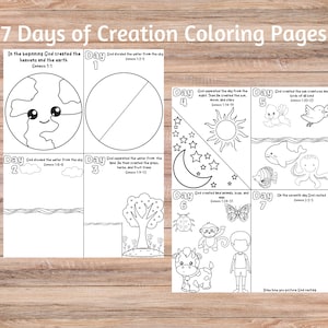 Days of Creation, Bible Stories for Kids, Bible Lesson and Crafts for ...