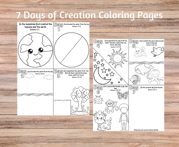 Creation Day 2 Coloring Pages