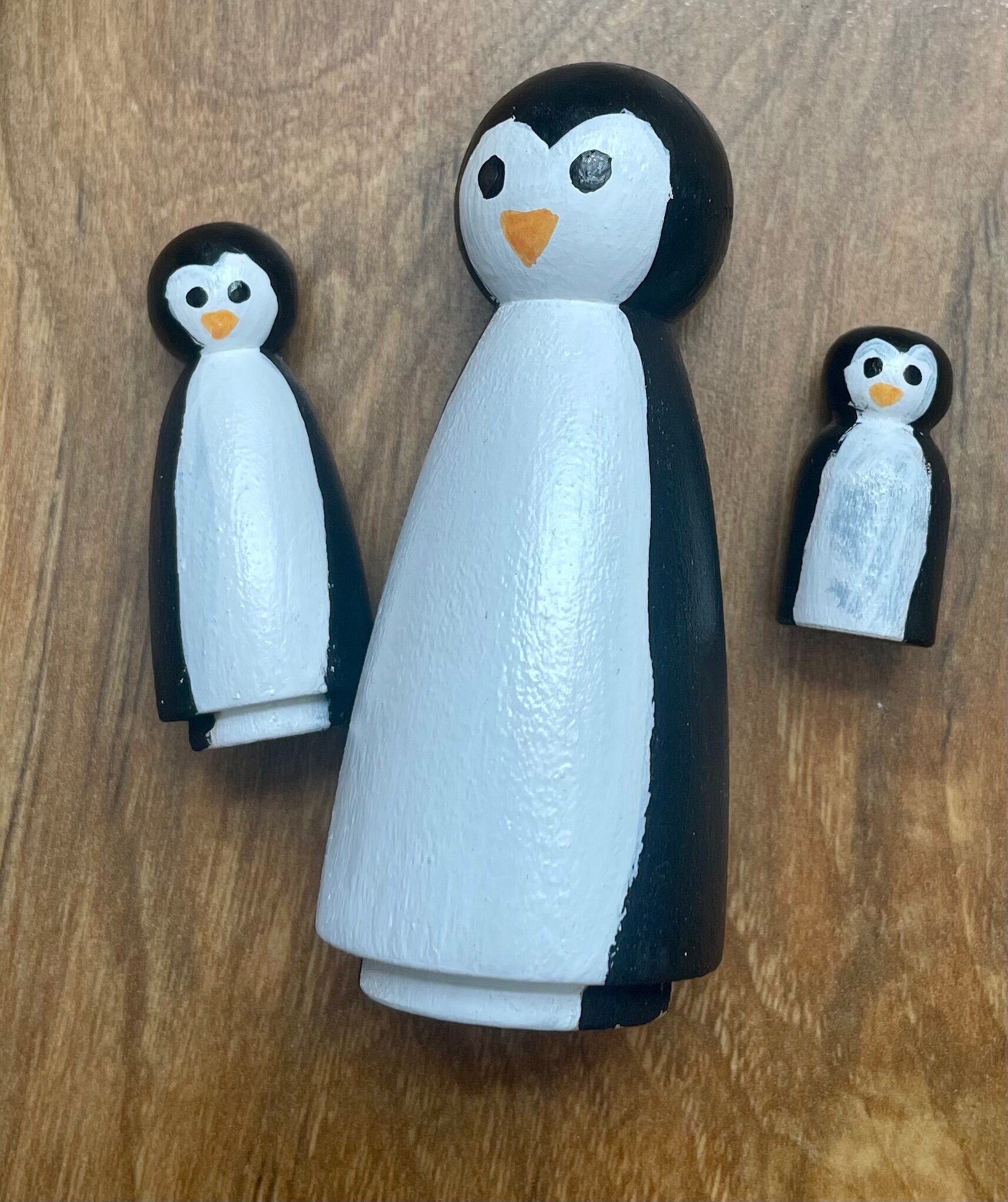 Penguin Family Peg Doll Set Montessori - Etsy