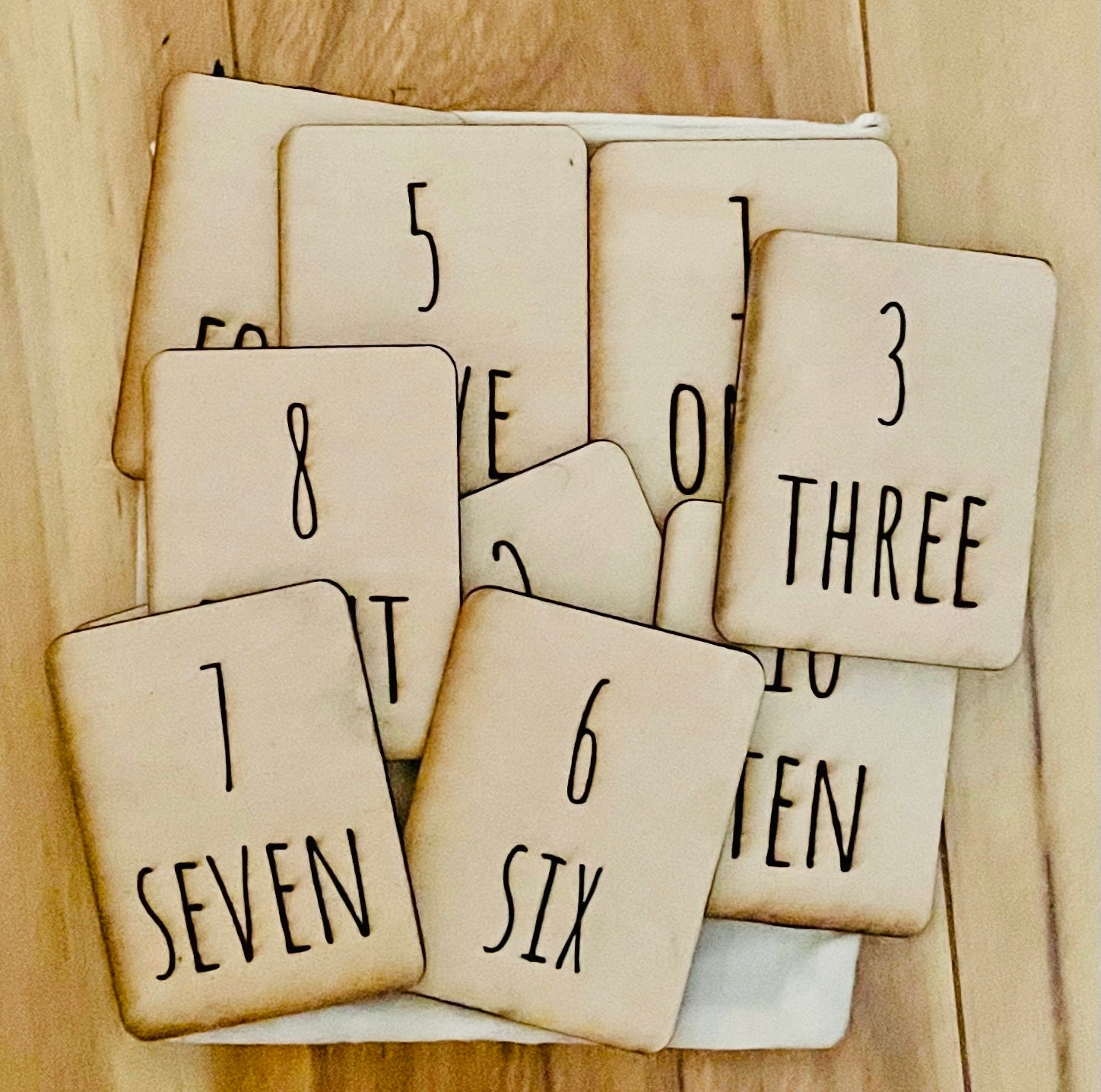 Number Flash Cards Montessori Learning - Etsy
