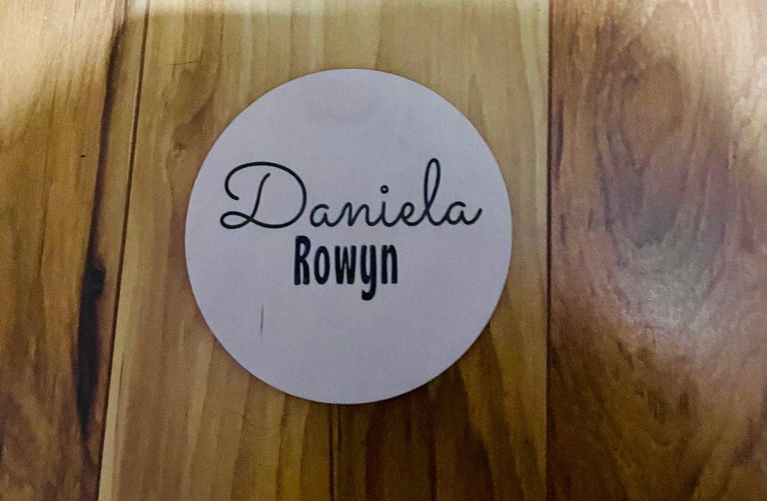 Engraved Baby Name Disc Sign - Etsy