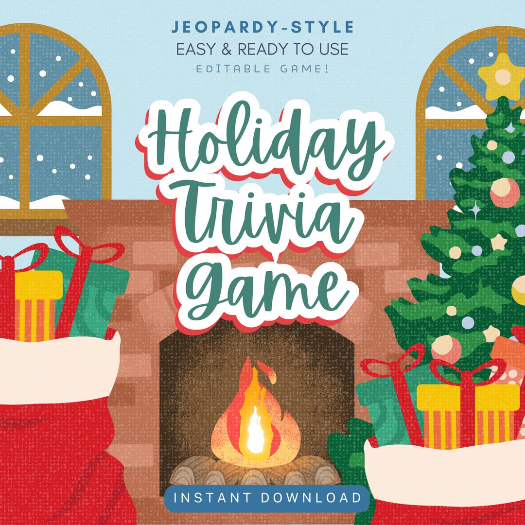 Jeopardy-style Christmas Holiday Trivia Game | Virtual or In-person ...