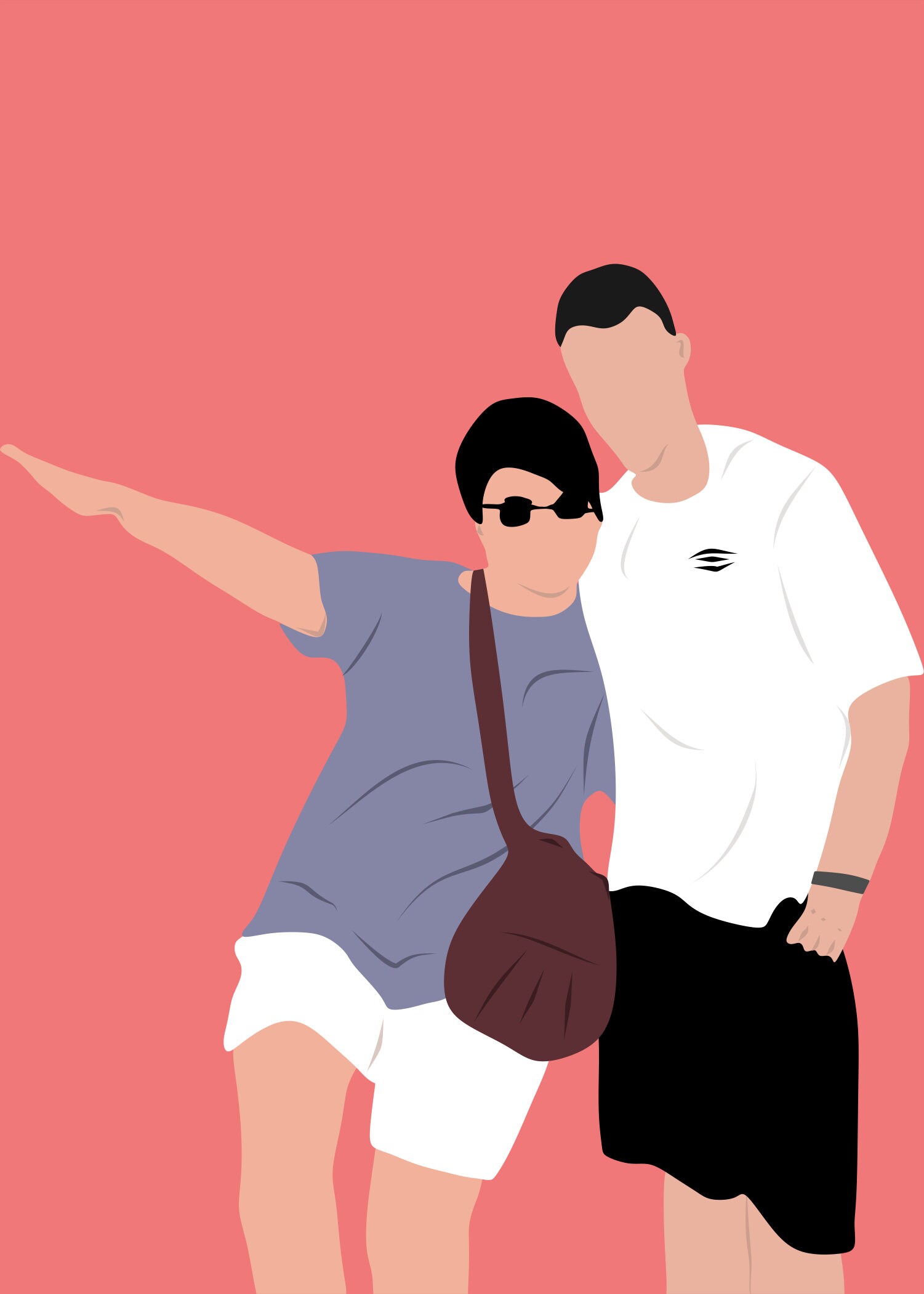 Custom Minimalist Digital Portrait Faceless Illustration ASAP Faceless ...