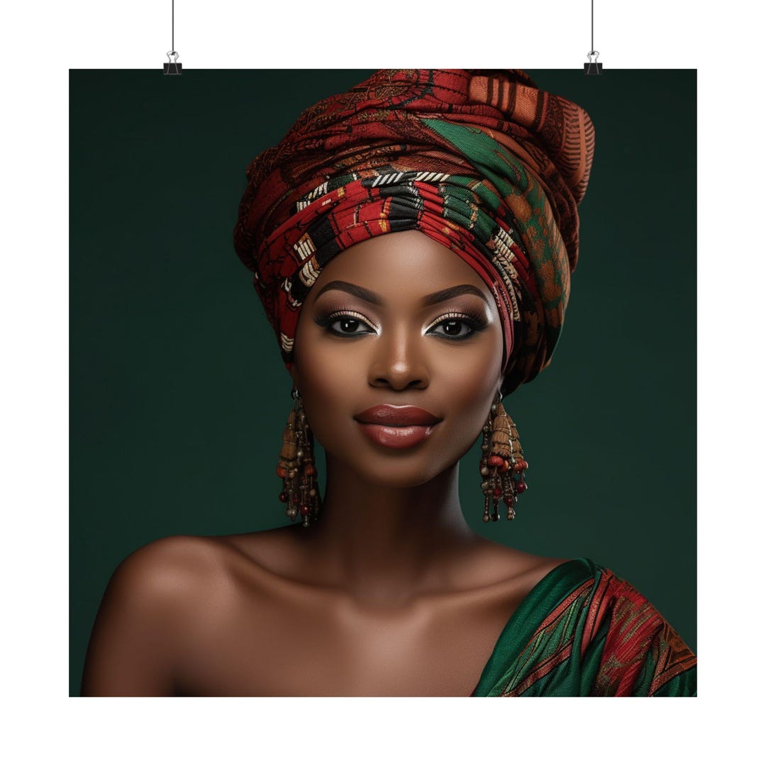 African Woman Matte Vertical Poster, Tribal Wall Art, Ethnic Home Decor ...