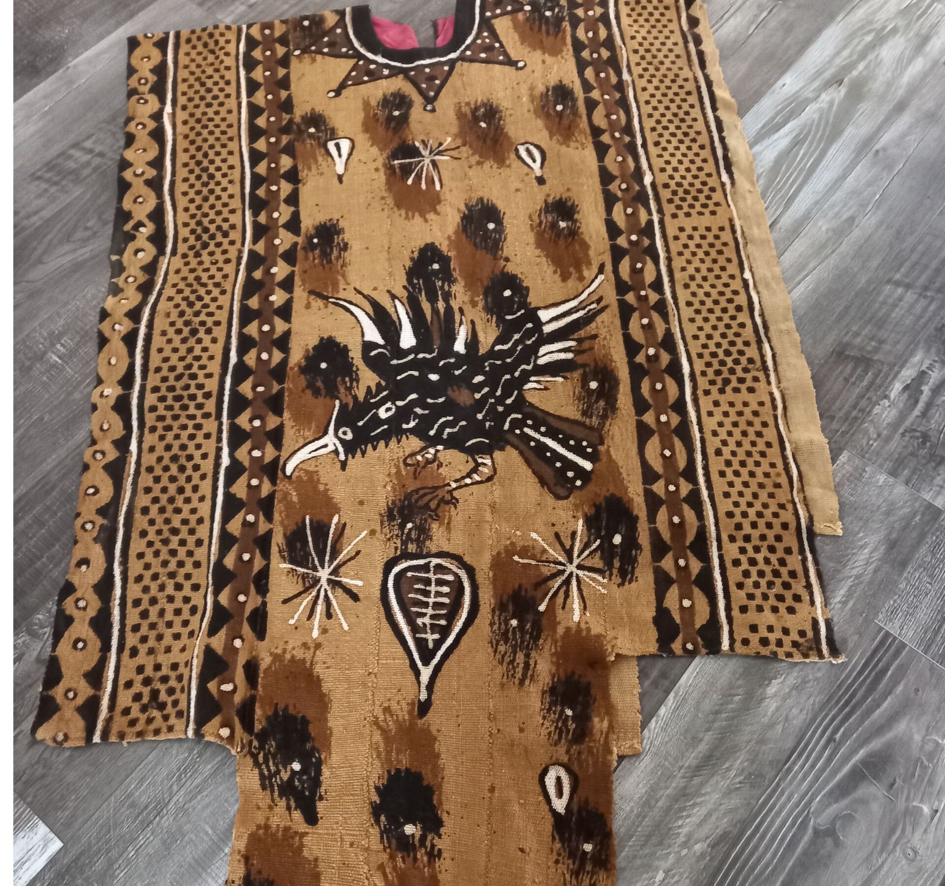 Mudcloth Bubu Splendor - Handcrafted Bogolan Kimono, Mali's Mudcloth ...