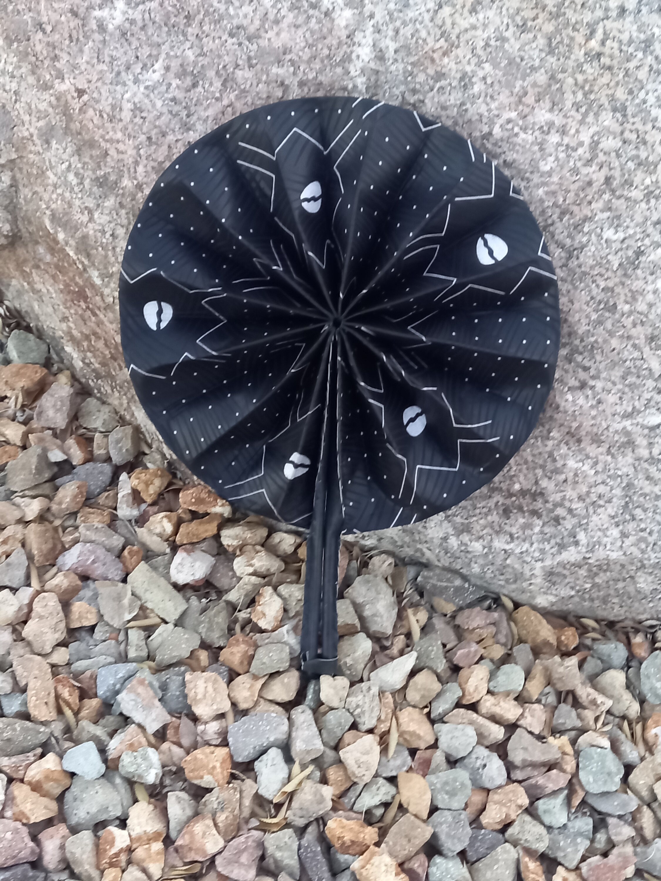Handcrafted African Folding Fan Vibrant Wax Print Fabric - Etsy