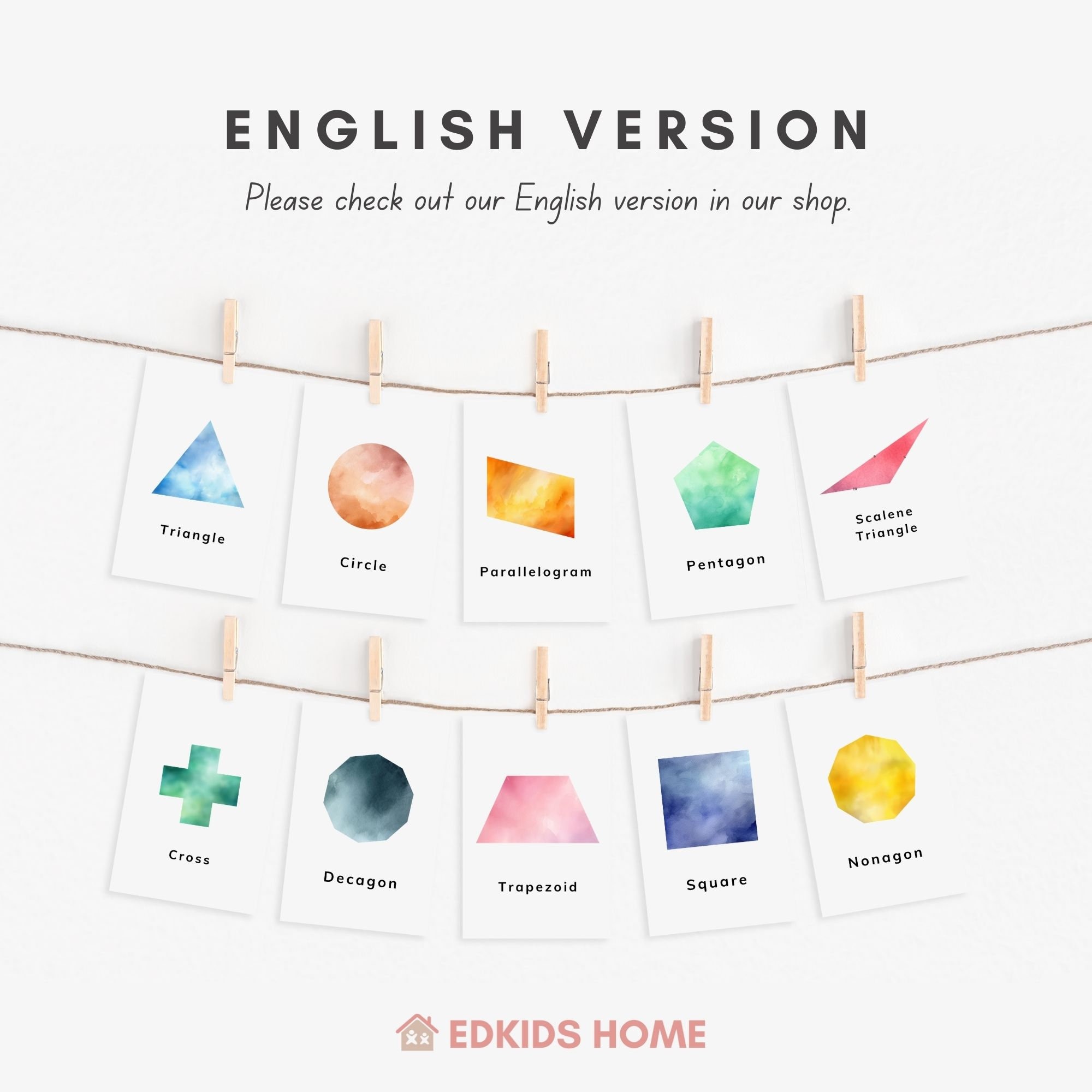 Learn Chinese Language, Shape Flashcards, Geometric Bingo Printable ...