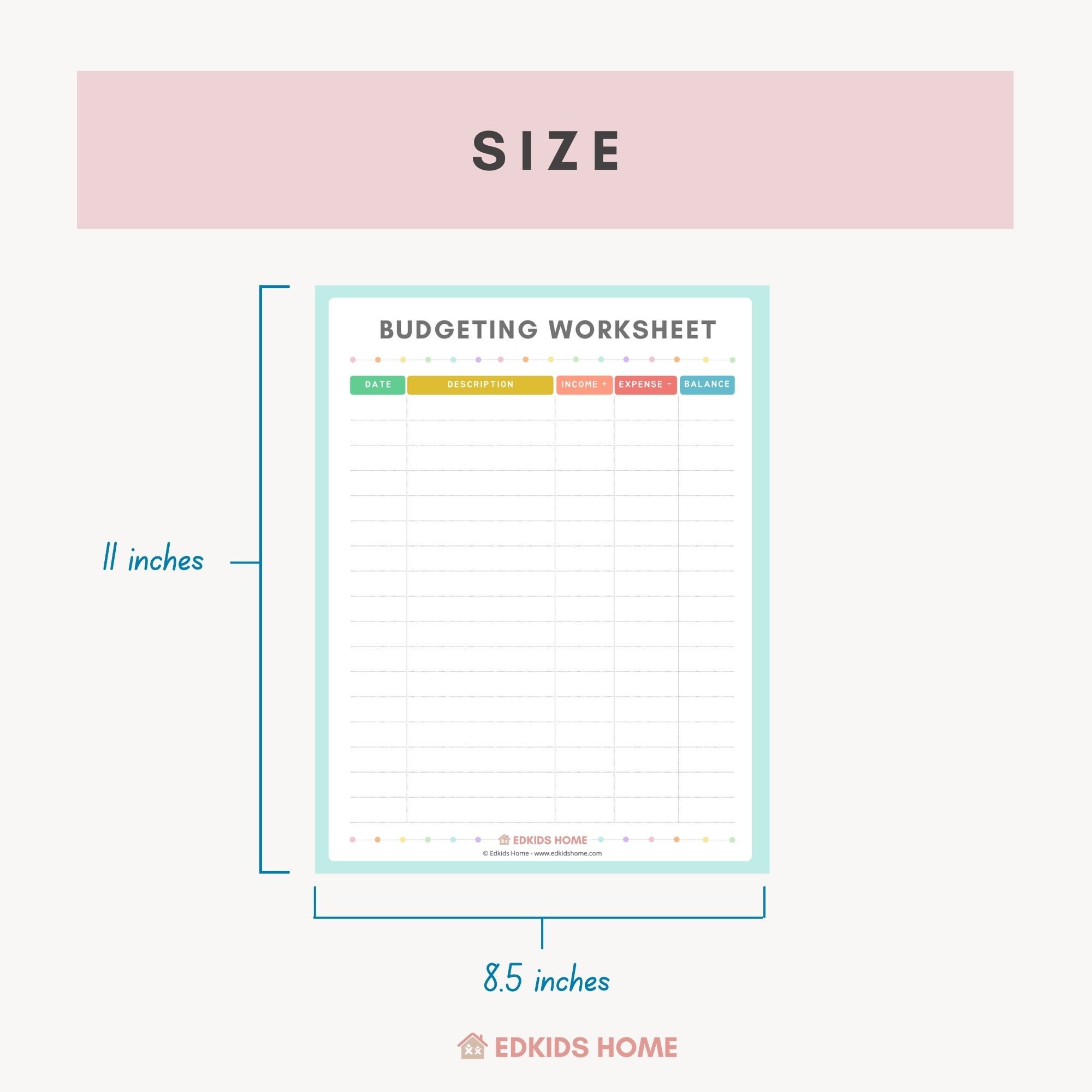 Income and Expense Tracker Printable, Money Management Worksheet for ...