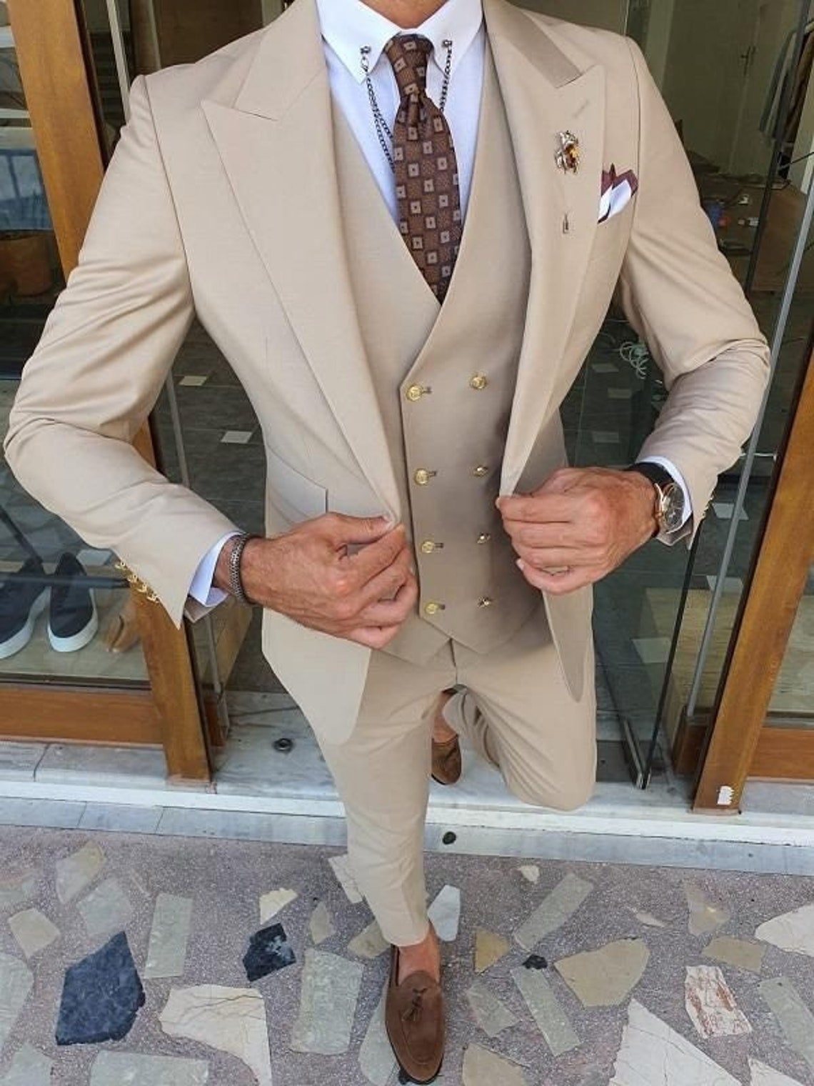 MEN IVORY SUIT Men Suit Men Wedding Suit Men's - Etsy