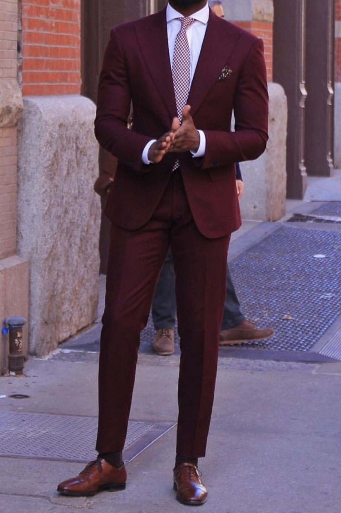 ELEGANT BURGUNDY SUIT Men Suit Men Formal Dress Men Wedding Dress Suit ...
