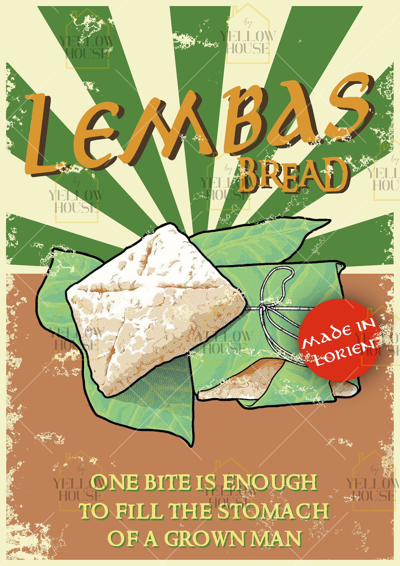 Retro Art Lembas Bread Lord of the Rings - Etsy