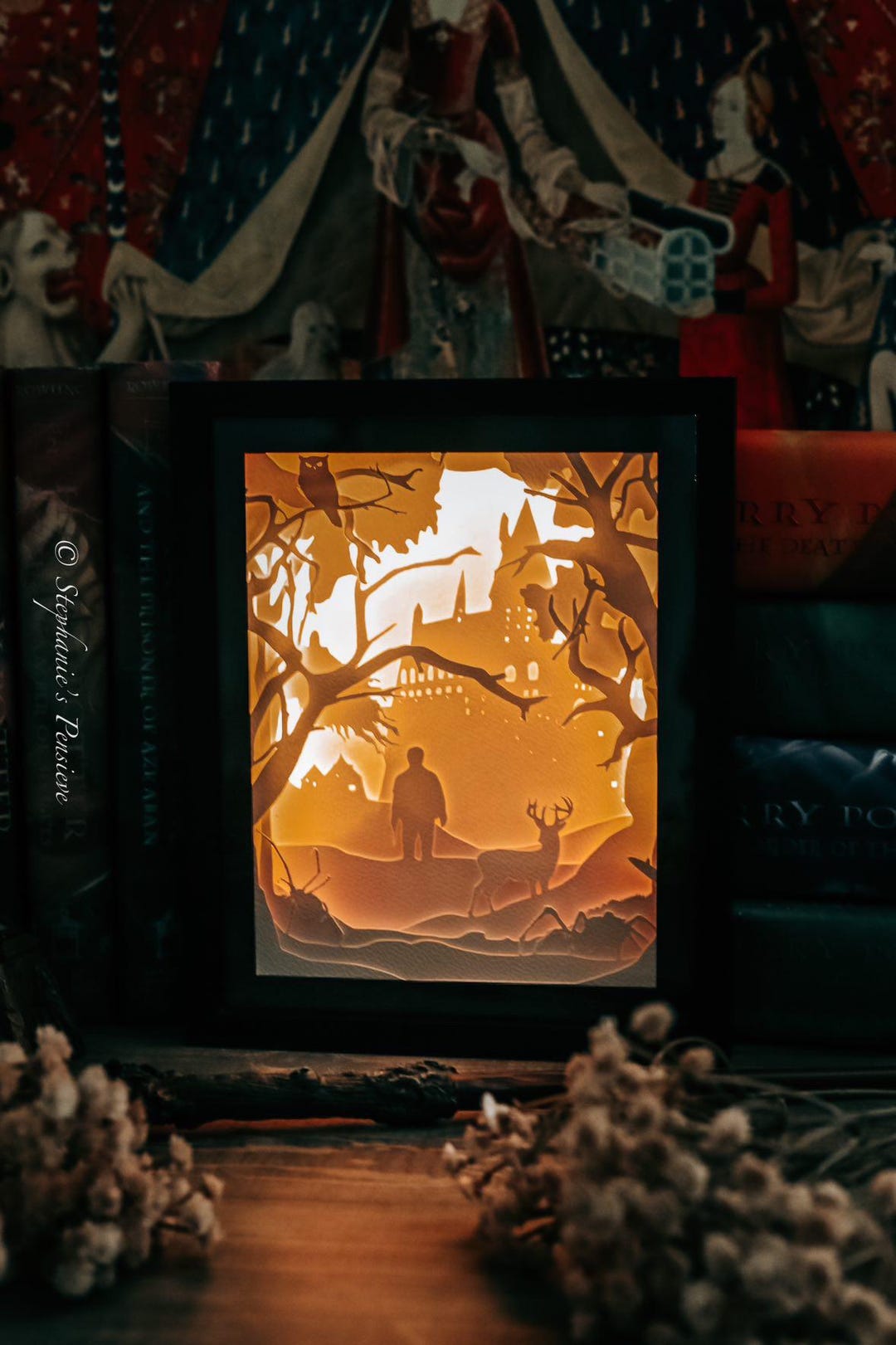 Wizard Magic LIGHTBOX / Shadowbox Forbidden Forest - Etsy