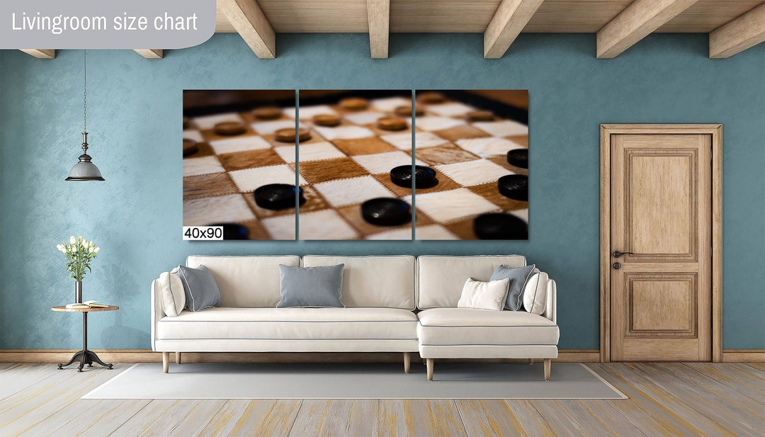 Checkers Wall Art, Board Game Photo, Board Game Decor, Checker Game Art ...
