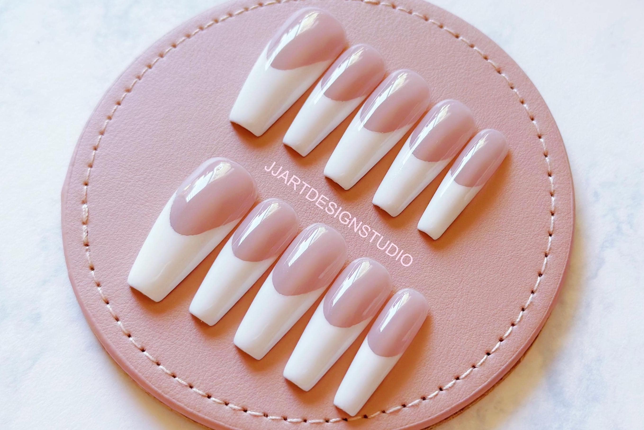 Deep French Press on Nails Custom Handmade Reusable Press Ons Nails ...