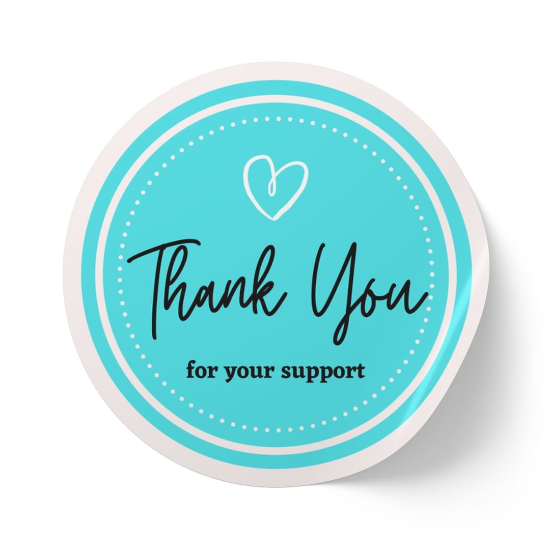 Round Sticker Label Rolls, Thank You Stickers, Round Stickers, Thank ...