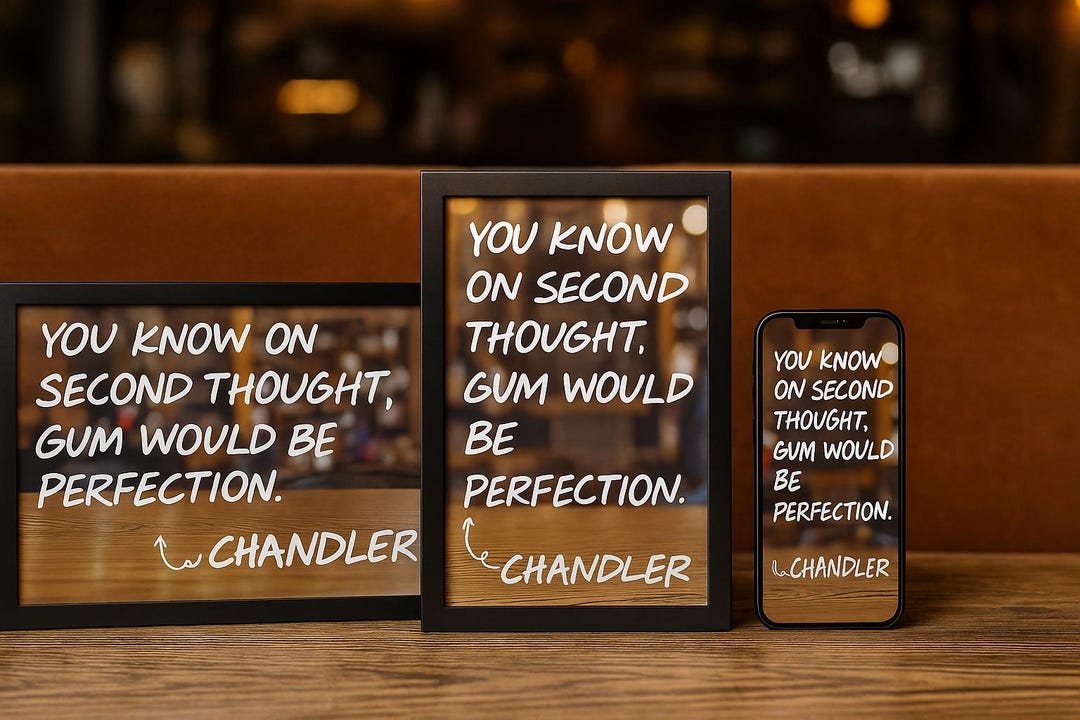 Chandler Bing Quote Print | FRIENDS Wall Art | Digital Download | Phone ...