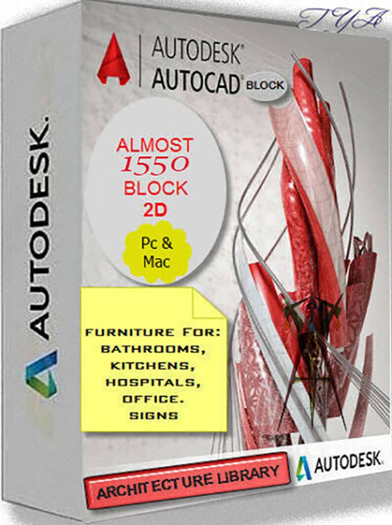 Autocad Block 2D Architecture Library Over 1550 Block Collection DWG ...