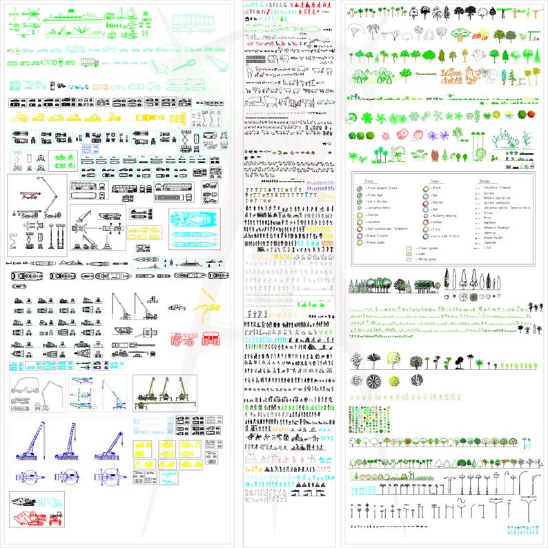 24,500+ Autocad Block 2D DWG Library: Architecture, Furniture ...