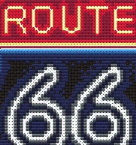 Route 66 Cross Stitch Pattern, Embroidery Pattern - Etsy