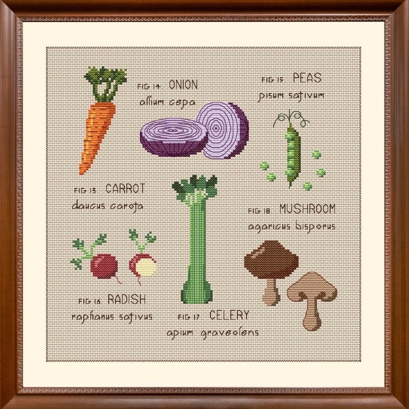 Vegetable Cross Stitch Pattern - Etsy