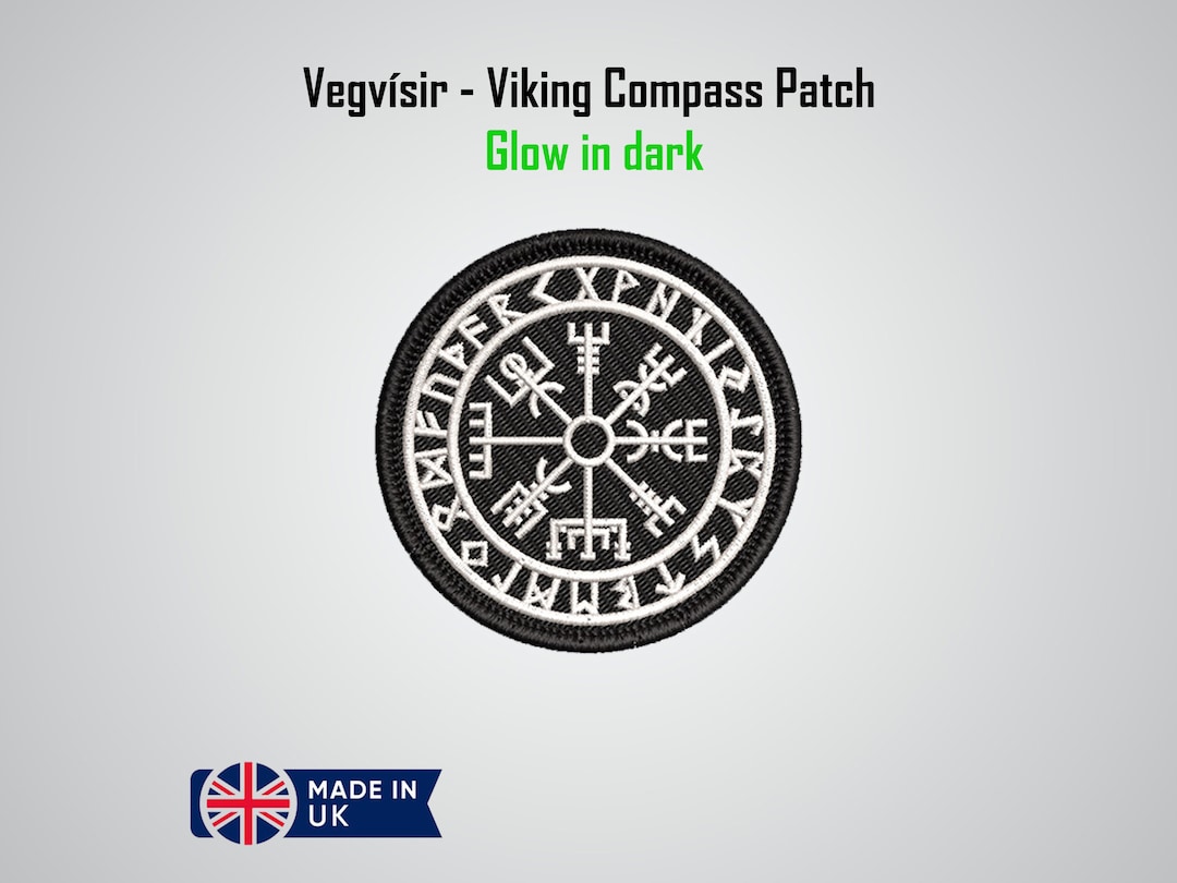 Vegvísir - Viking Compass Patch - Glow in the Dark - 3 Inch - Etsy