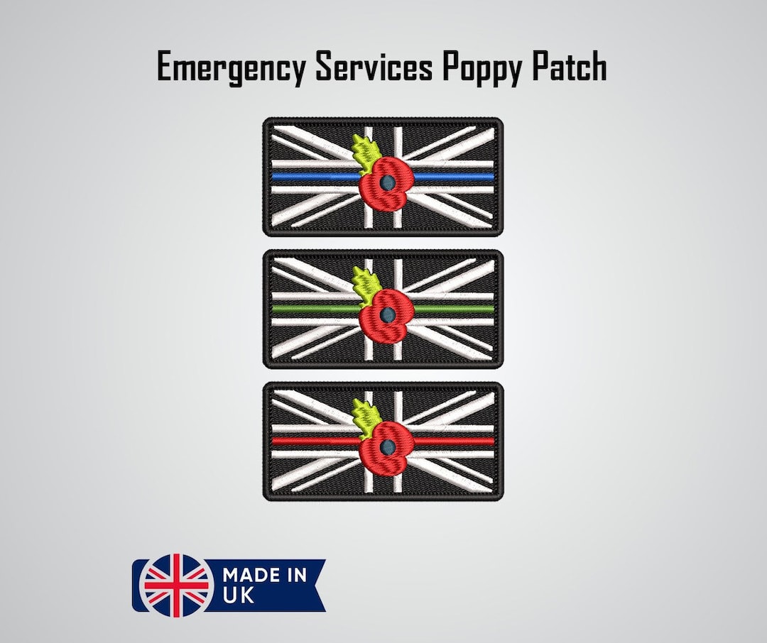 Poppy Thin Line Union Jack - Etsy