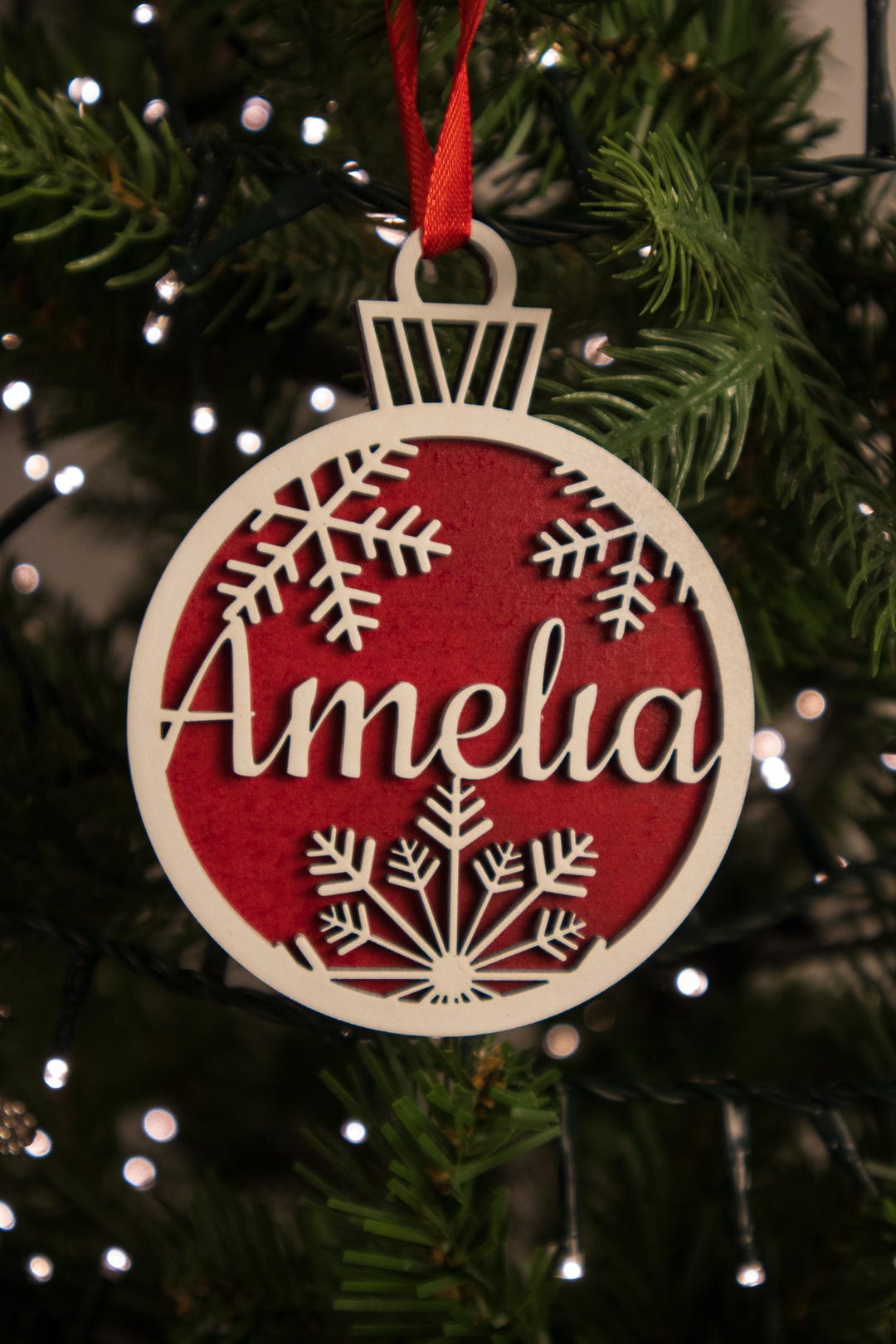 Personalized Wooden Christmas Ornaments: Custom Holiday Baubles ...