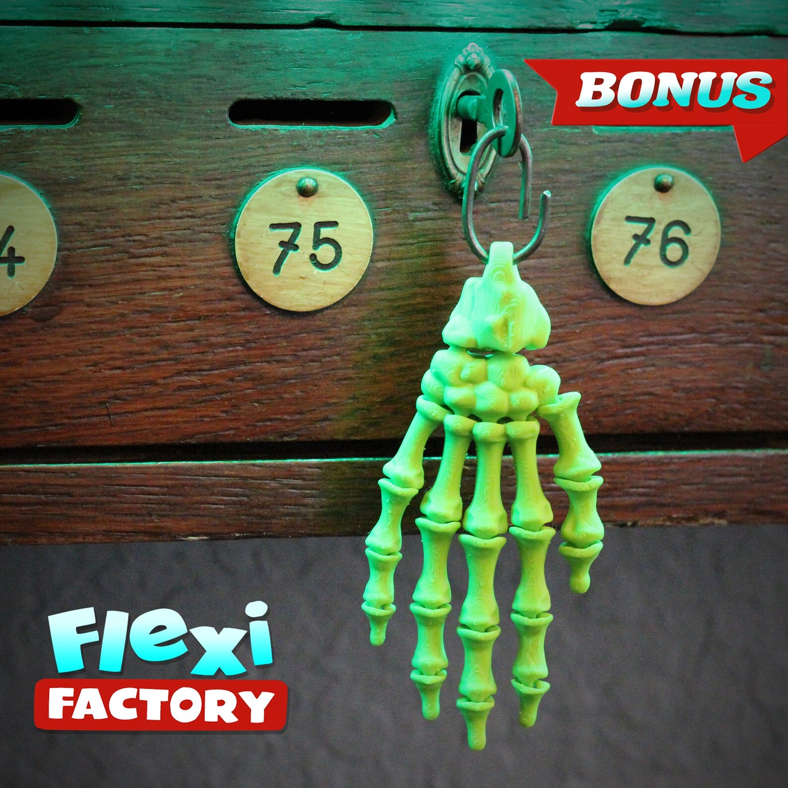 Flexi-factory Articulating/flexible Skeleton Hand Keychain - Etsy