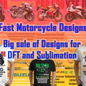 Fast Motorcycle in Dft Design and Sublimation - Etsy