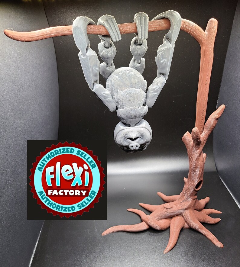 Flexi Sloth Hanging From Tree 35 Colors - Etsy