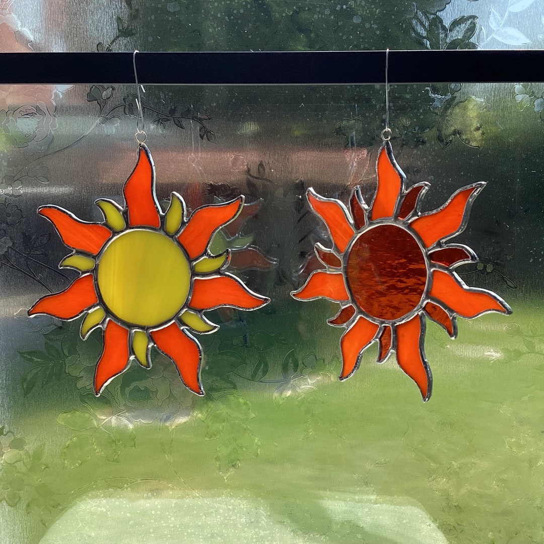 Stained Glass Gift Sun Sun Catcher Pendant - Etsy