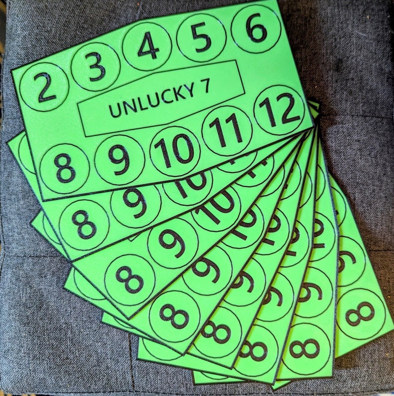 Unlucky 7 Board Game (more Colors Added) - Etsy