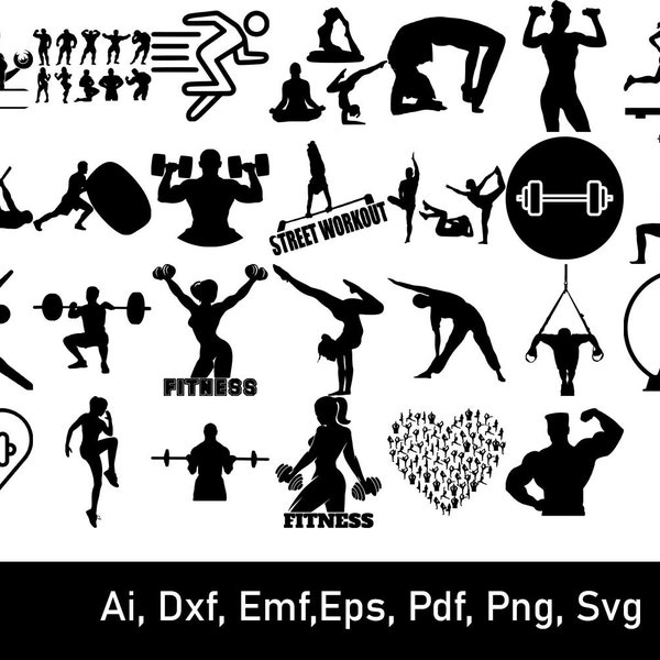 Exercise Svg - Etsy