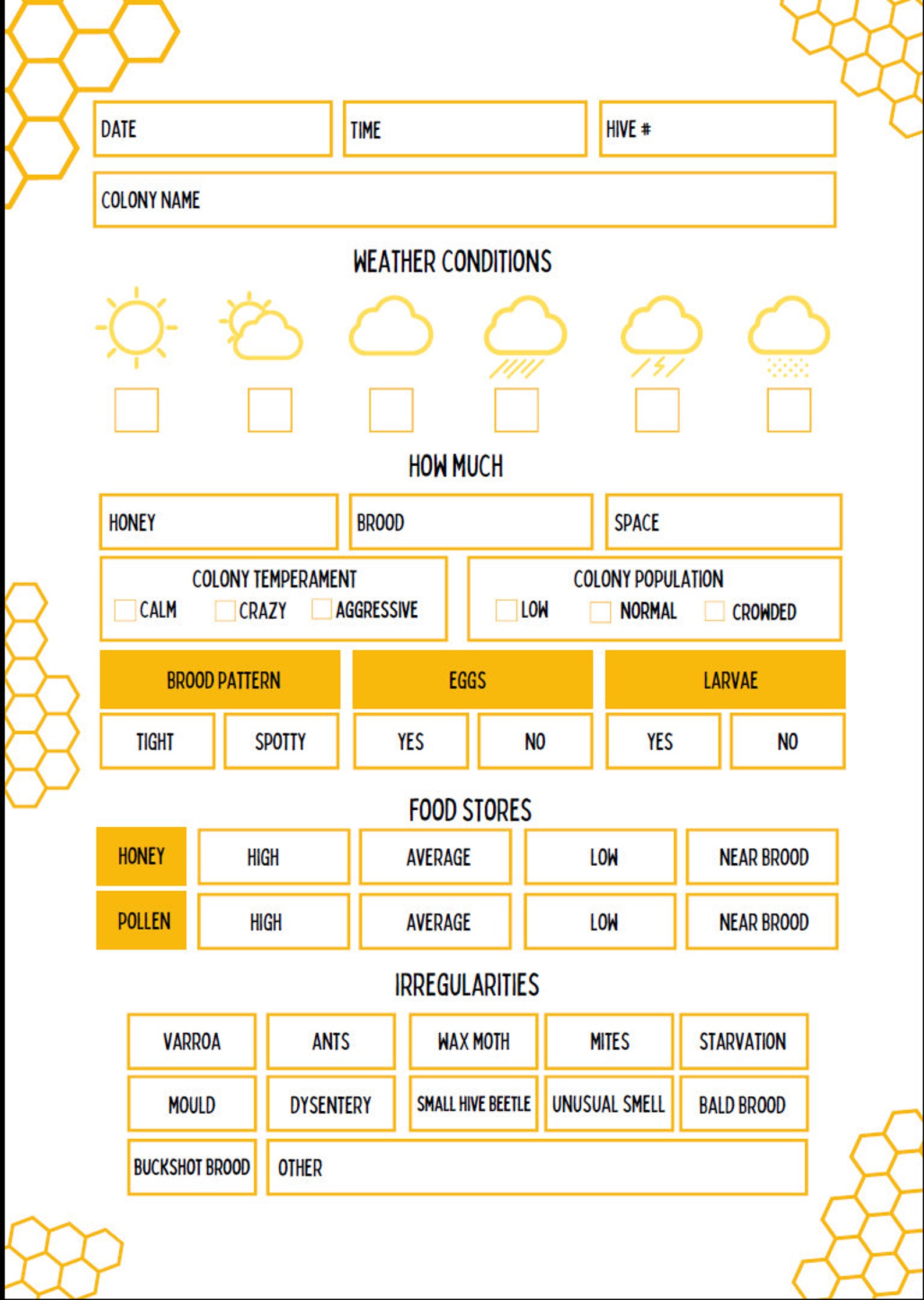 Beekeepers Log - A Journal for Beekeepers - Etsy