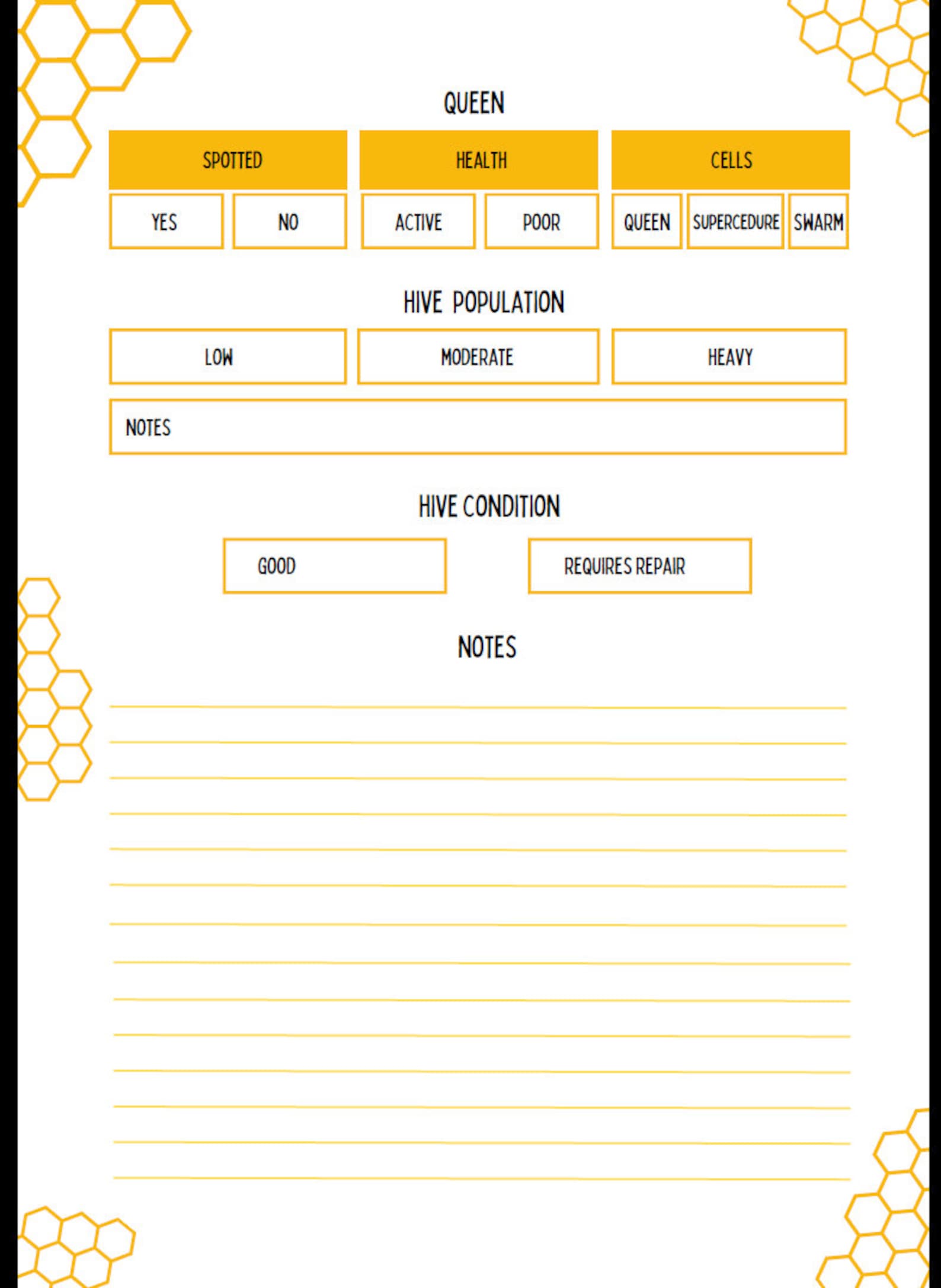 Beekeepers Log - A Journal for Beekeepers - Etsy