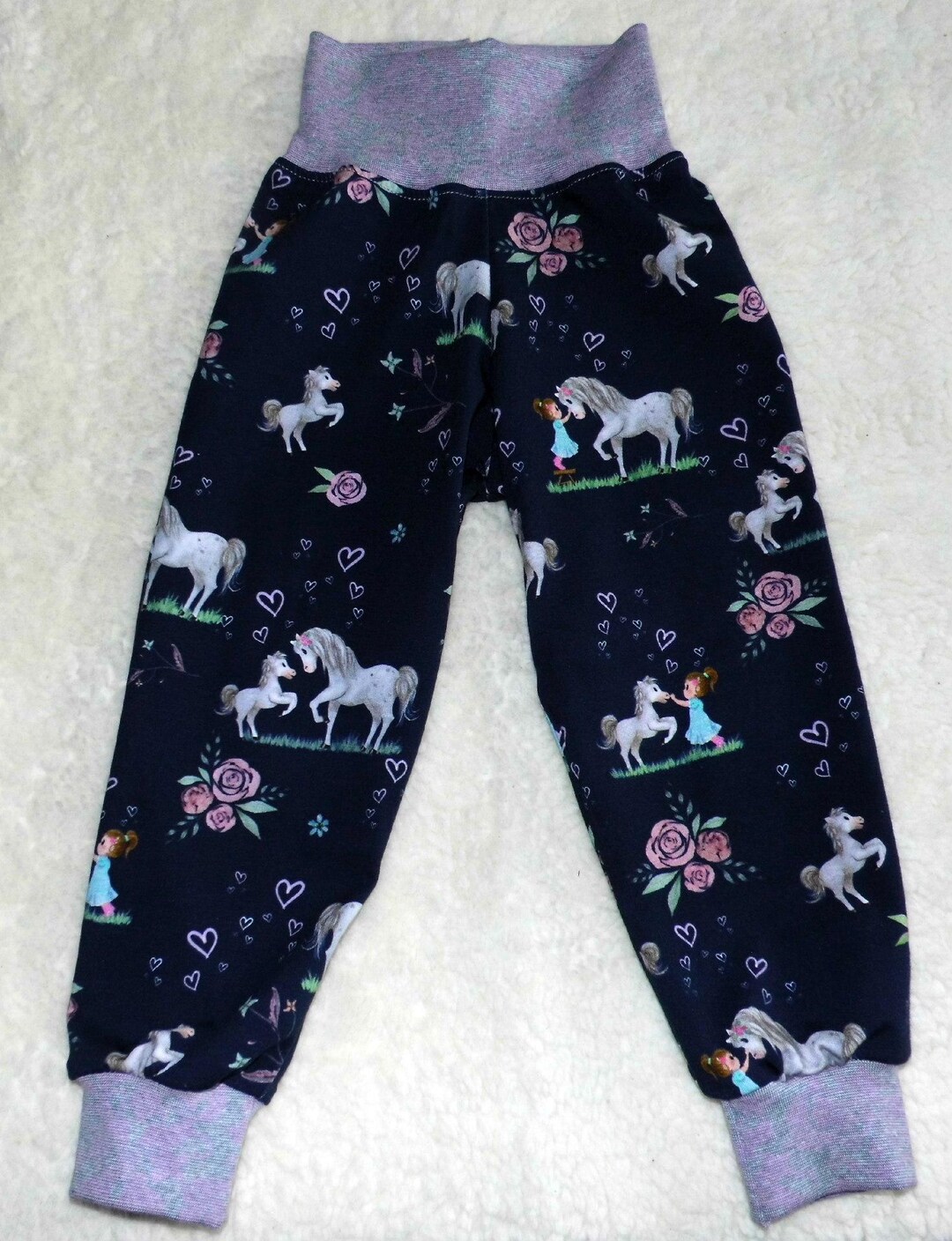 Unique Pants, Grow-along Pants, Horse, Dark Blue, Size 62 - 158 - Etsy