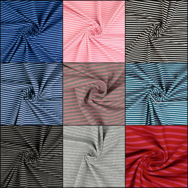 Stripe Jersey Fabric - Etsy